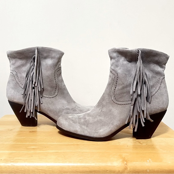 Sam Edelman | Shoes | Sam Edelman New Western Louie Suede 3 Fringe Zip ...